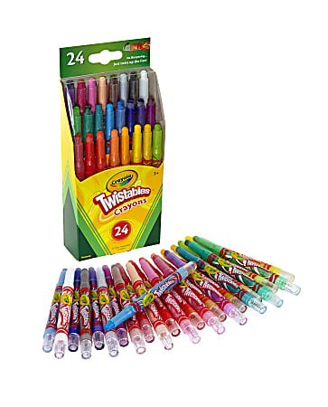 Crayola Twistables Crayons With Plastic Container Mini Size Assorted ...