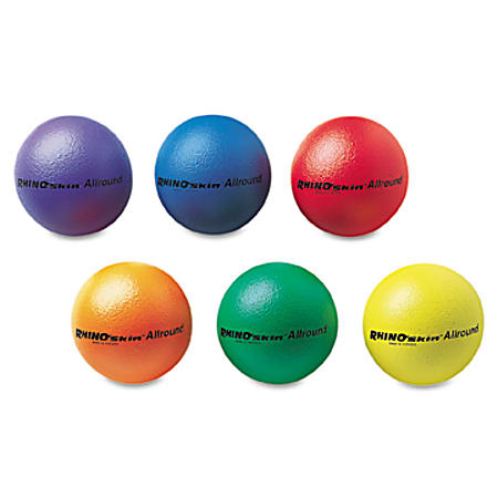 Champion Sports Rhino Skin Ball Sets 7 Assorted Colors 6 Balls - Office ...