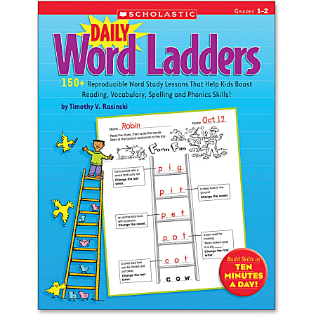 Scholastic Daily Word Ladders Grades 1 2 176 Pages 88 Sheets - Office Depot