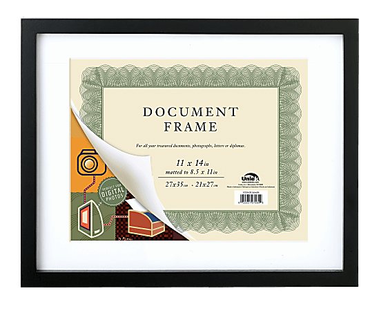 Uniek Gallery Frames 11 x 14 Satin Black - Office Depot