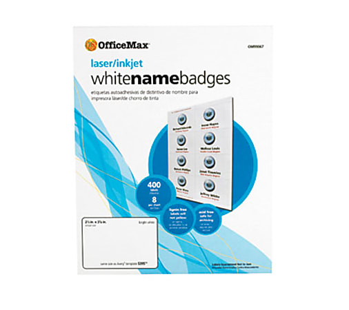 OfficeMax Laser Name Badge White 400 pk. - Office Depot