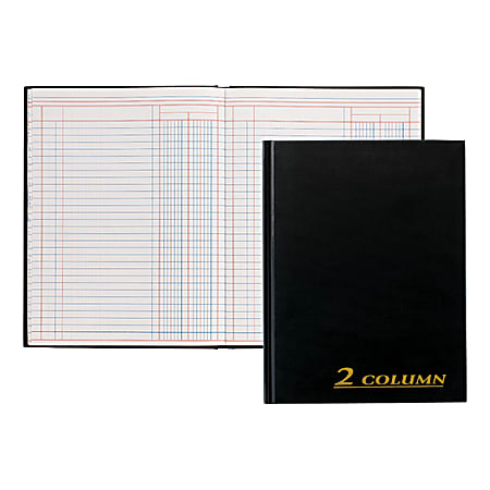 Adams 2 Column Account Book 9 14 x 7 Black - Office Depot