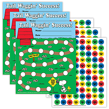 Eureka Mini Reward Charts With Stickers 5 x 6 Peanuts 36 Stickers Per ...