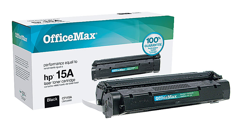 OfficeMax Black Toner Cartridge Compatible with HP C7115A Black Toner ...
