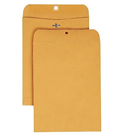 OfficeMax 63 6 12 x 9 12 Clasp Envelopes 28 lb Brown Kraft Paper Stock ...