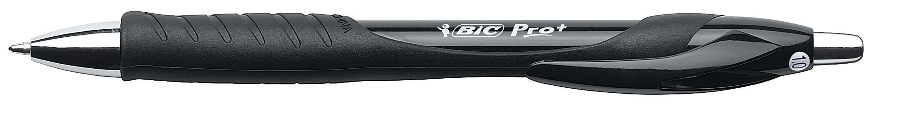 BIC Pro Retractable Ballpoint Pens Medium Point 1.0 mm Black Barrel ...
