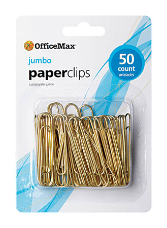 OfficeMax Gold Paper Clips Jumbo 50 ct. - Office Depot