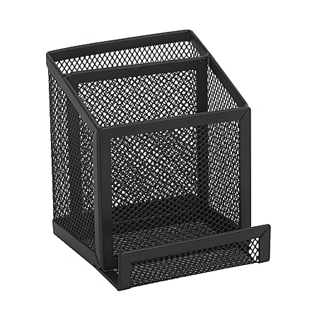 OfficeMax Mesh Pencil Card Holder Black - Office Depot