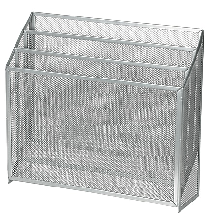 OfficeMax Mesh 3 Tier Organizer Silver - Office Depot