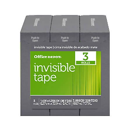 Office Depot Brand Tape 12 x 1296 Pack Of 3 Rolls - ODP Business Solutions