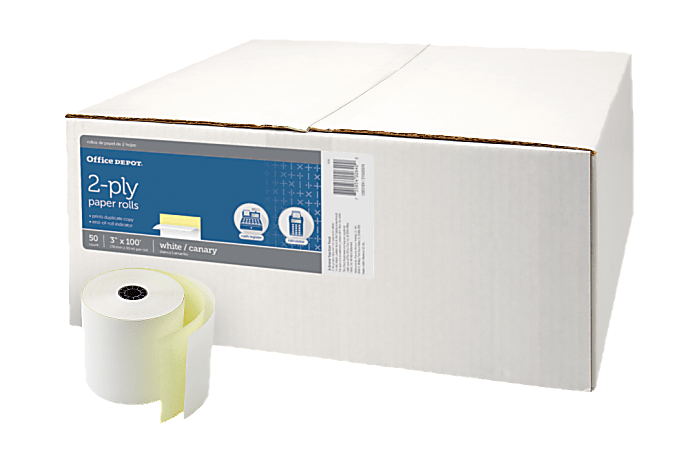 Office Depot Brand 2 Ply POS Credit Card Carbonless Rolls 3 x 100 ...