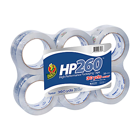 Duck HP260 Packaging Tape High Performance 1 78 x 60 Yd. Clear Pack Of ...
