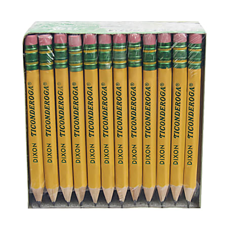 Ticonderoga Golf Pencils With Erasers Presharpened 2 Lead Pack of 72 ...