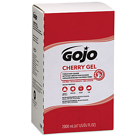 GOJO Gel Pumice Hand Soap Cleaner Cherry Scent 67.6 Oz Case Of 4 ...
