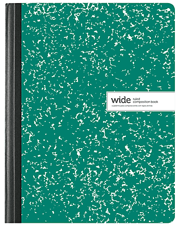 Office Depot Brand Marble Composition Book 7 14 x 9 34 Wide Ruled 160 ...