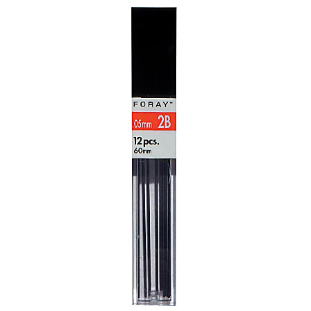 FORAY Lead Refills 0.5 mm HB Hardness Tube Of 12 Leads Pack Of 12 Tubes ...
