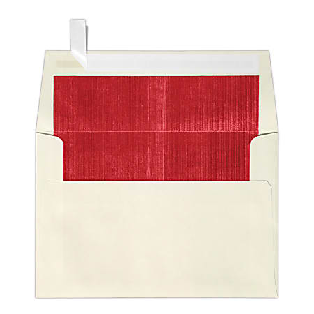 LUX Foil Lined Invitation Envelopes A4 Peel Press Closure NaturalRed ...