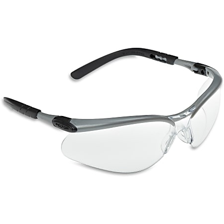 3M BX Protective Eyewear BlackSilver Frame Clear Lens - Office Depot