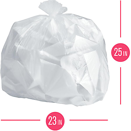 Highmark Wastebasket Trash Bags 0.34 mil 10 Gallon Clear Box Of 160 ...