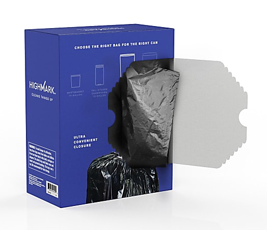 Highmark Large Drawstring Trash Bags 33 Gallon Black Box Of 70 Bags ...