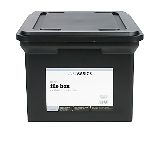 Just Basics File Box Black - Office Depot