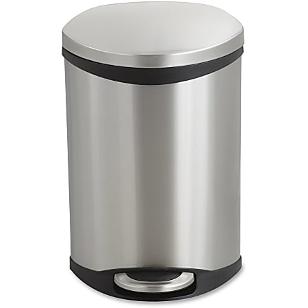 Safco Stainless Steel Step On Medical Waste Receptacle 3 Gallons 17 x ...
