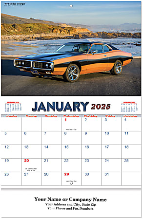 Muscle Car Wall Calendar - Office Depot
