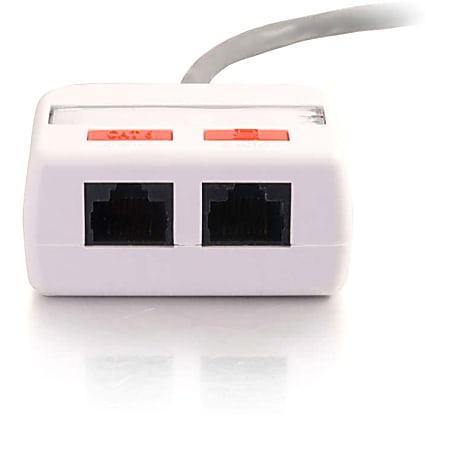 C2G RJ45 Network Combiner Kit Audio Line In White - Office Depot