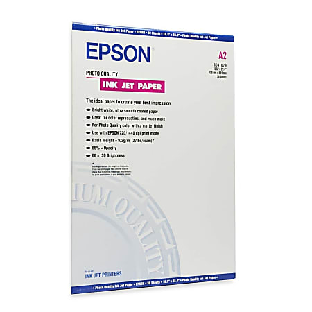 Epson C13S041079 Photo Paper A2 16 1732 x 23 2564 30 Sheets - Office Depot