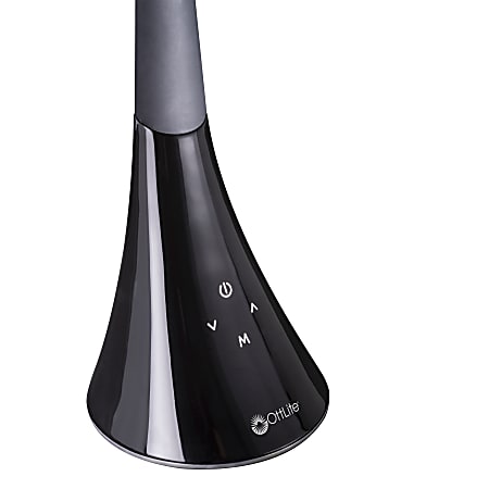 OttLite Wellness Series Swerve LED Desk Lamp black - Office Depot