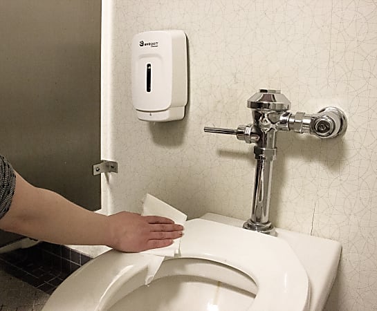 Hospeco EvoGen No Touch Foam Wall Mounted Toilet Seat Cleaner Dispenser ...