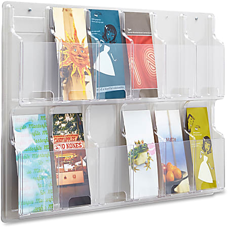 Clear Literature Rack Pamphlet 12 Pockets - Office Depot