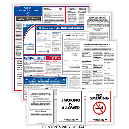 ComplyRight Public Sector Federal And State Poster Set English Arizona ...