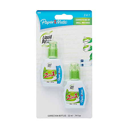 Liquid Paper 2 In 1 Correction Fluid Combo Pack Of 2 - Office Depot
