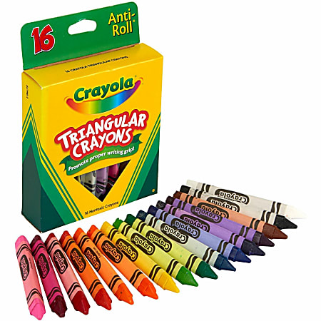 Crayola Triangular Crayons Box of 16 - Office Depot