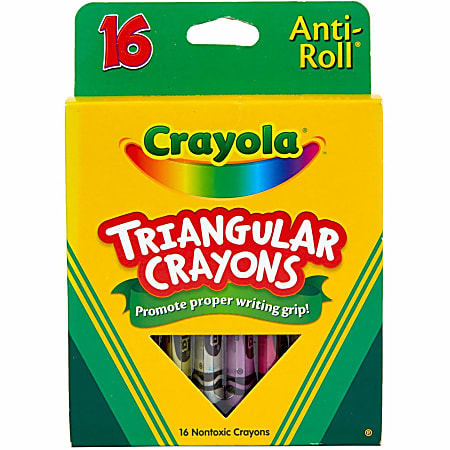 Crayola Triangular Crayons Box of 16 - Office Depot