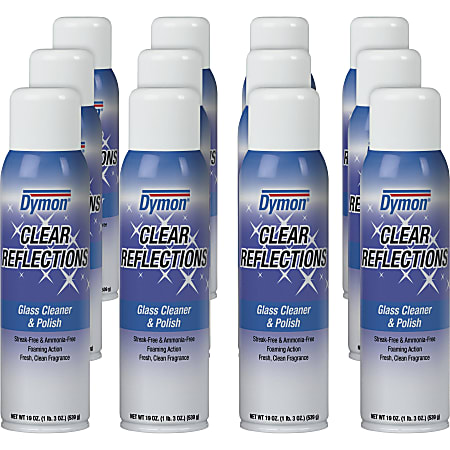 Dymon Clear Reflections Glass Cleaner Aerosol Spray 20 Oz Can Case Of ...