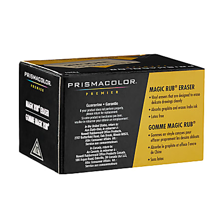 Prismacolor Magic Rub Vinyl Erasers White Pack Of 12 - Office Depot