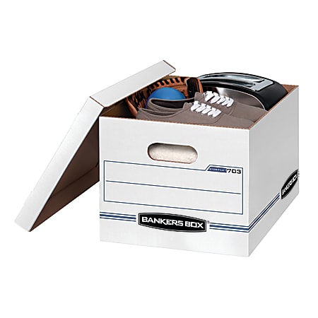 Bankers Box StorFile Standard Duty Storage Boxes With Lift Off Lids And ...