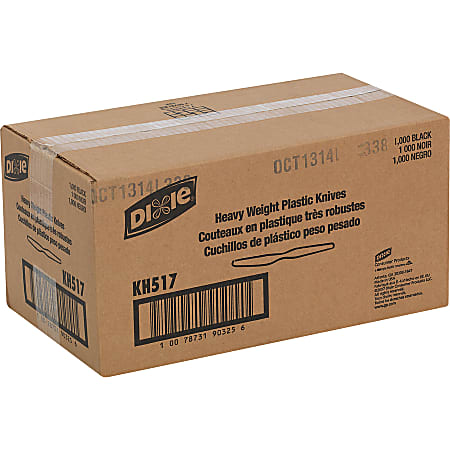 Dixie Heavyweight Utensils Knives Black Box Of 1000 - Office Depot