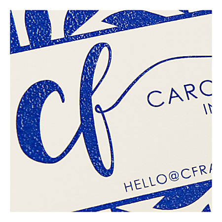 Custom 1 Color Raised Print Business Cards 1 Side 3 12 x 2 Off White ...