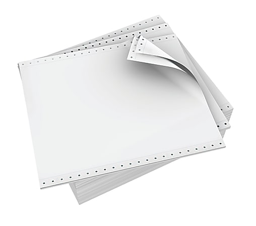Domtar Continuous Form Paper 2 Part Carbonless 9 12 x 11 White Carton ...