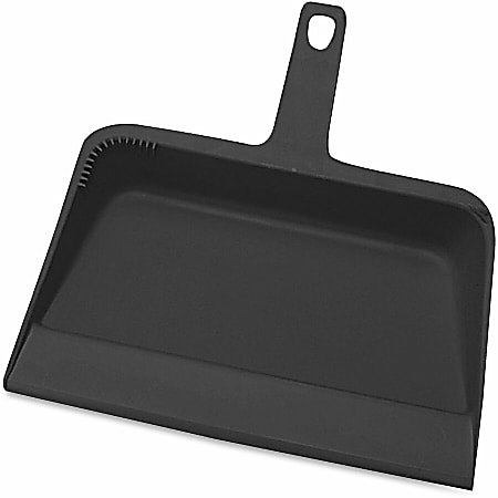 Genuine Joe Heavy duty Plastic Dust Pan 12 Black - Office Depot