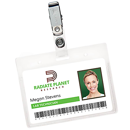 Avery Secure Top Badge Holders For 2 14 x 3 12 Badge Landscape With ...