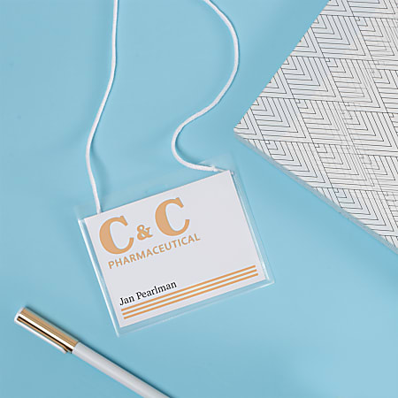 Avery Secure Top Badge Holders For 3 x 4 Badge Landscape With Lanyard ...