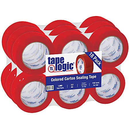 Tape Logic Carton Sealing Tape 3 Core 2 x 110 Yd Red Pack Of 18 - ODP ...