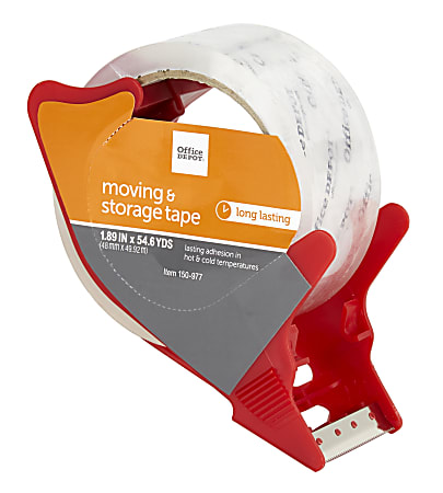 Office Depot Brand Moving Storage Packing Tape With Dispenser 1.89 x 54 ...