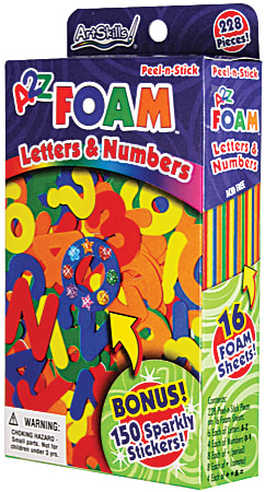ArtSkills Foam Letters And Numbers 1 Assorted Pack Of 228 - Office Depot