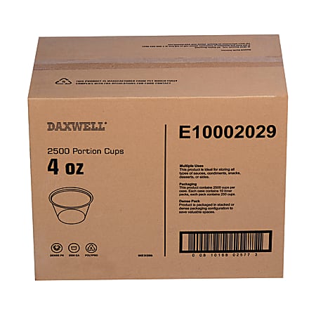 Portion Cups 4 Oz 10 Per Pack Carton Of 250 Packs - ODP Business Solutions