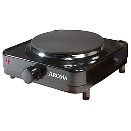 Aroma Single Hot Plate Black - Office Depot
